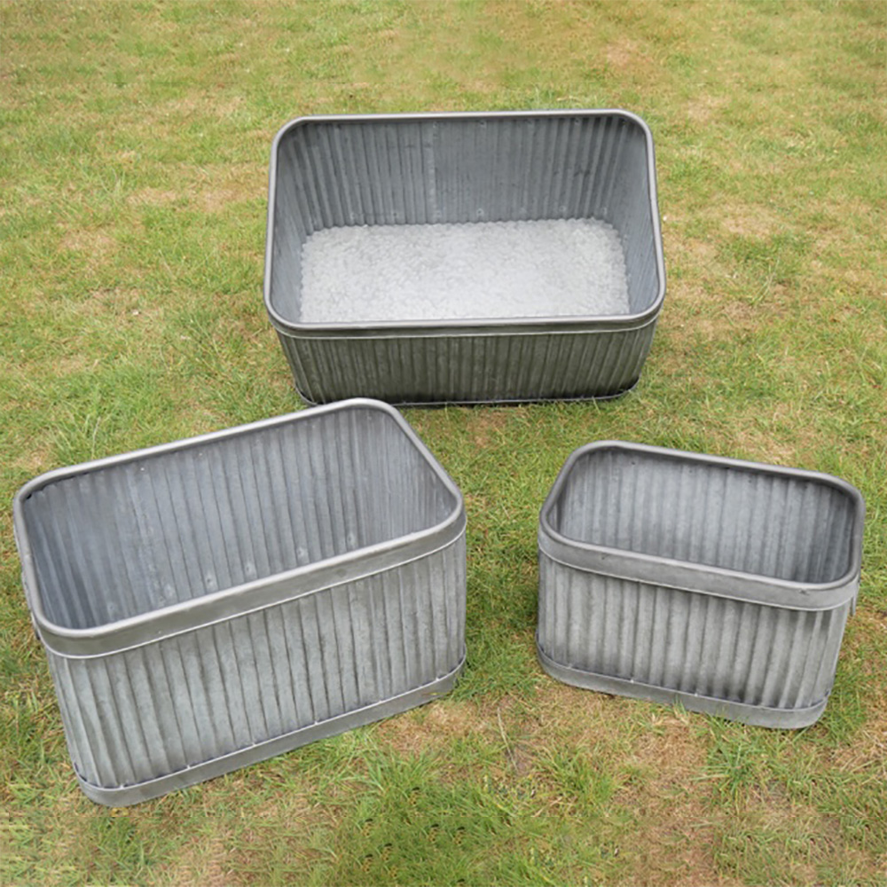 Large Galvanized Tub Rectangular
